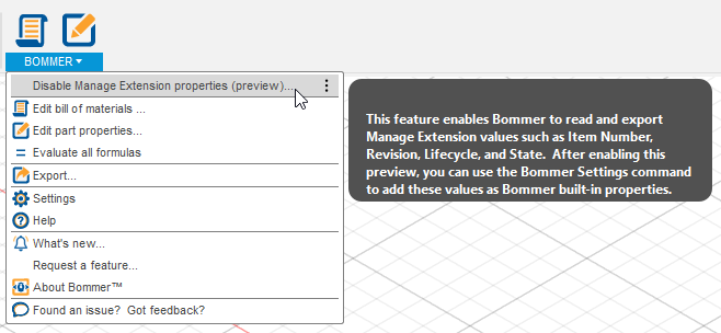 Enabling Preview Features in Bommer – Bommer